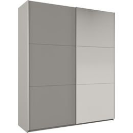SCHWEBET&Uuml;RENSCHRANK ORIANNA 200/244/65 cm 2-t&uuml;rig mit Spiegel Grau
