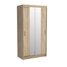 SCHWEBET&Uuml;RENSCHRANK NICOLA 110/215/60 cm 2-t&uuml;rig Sonoma Eiche