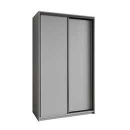 SCHWEBET&Uuml;RENSCHRANK NISSE 120/205/60 cm 2-t&uuml;rig Graphitfarben