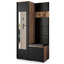GARDEROBENSCHRANK VIRA 95/181/51 cm Modern Eichefarben