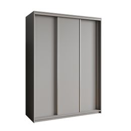 SCHWEBET&Uuml;RENSCHRANK NISSE 150/205/60 cm 3-t&uuml;rig Graphitfarben