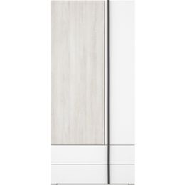 DREHT&Uuml;RENSCHRANK BERGAMO 90/195/50cm 2-t&uuml;rig Eichefarben
