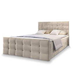BOXBETT AMON 140x200 cm mit Matratze und Topper - Beige