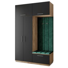 GARDEROBENSCHRANK REMA 150/240/60 cm Modern Garderobe-Set Eiche Wotan