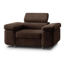 SESSEL CALVO Polstersessel Loungesessel ergonomisch, Braun