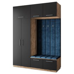 GARDEROBENSCHRANK REMA 180/240/60 cm Modern Garderobe-Set Eiche Lefkas