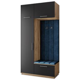 GARDEROBENSCHRANK REMA 120/240/60 cm Modern Garderobe-Set Eiche Wotan
