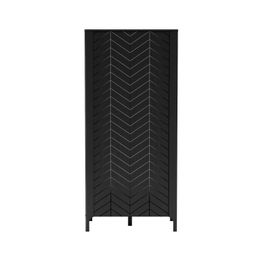 DREHT&Uuml;RENSCHRANK ALICANTE 90/197/54,5 cm 2-t&uuml;rig Schwarz