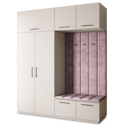 GARDEROBENSCHRANK REMA 200/240/60 cm Modern Garderobe-Set Kaschmir