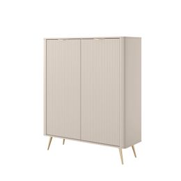 KOMMODE LANTANA 113,2/134,1/38cm mit Schubladen 2 T&uuml;ren Beige