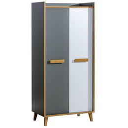 DREHT&Uuml;RENSCHRANK FIABA 90/195,2/55cm 2-t&uuml;rig Anthrazit