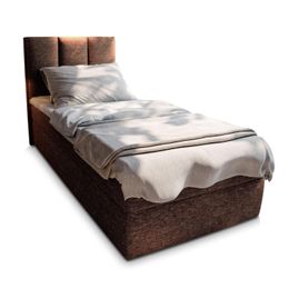 BOXBETT MERIL 80 80x200 cm mit Matratze und Topper - Braun