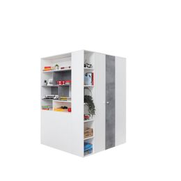 DREHT&Uuml;RENSCHRANK GALIA 135/190/135cm 2-t&uuml;rig Wei&szlig;