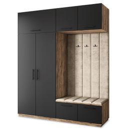 GARDEROBENSCHRANK REMA 200/240/60 cm Modern Eichefarben