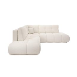 ECKSOFA DUCA II L-S Beige Jersey mit Schlaffunktion