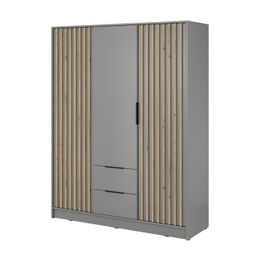 DREHT&Uuml;RENSCHRANK NELIANA 155/200/51 cm 3-t&uuml;rig Grau