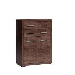 KOMMODE SALERNO 88/122,5/40,5cm mit 2 Schubladen 2 T&uuml;ren Braun