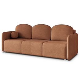 BETTSOFA SUVI III NV Orange Geflochtener Stoff mit Schlaffunktion