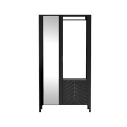 GARDEROBENSCHRANK ALICANTE 105/197/33 Modern Garderobenschrank Schwarz