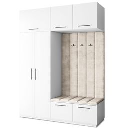 GARDEROBENSCHRANK REMA 180/240/60 cm Modern Wei&szlig;