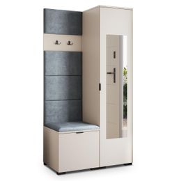 GARDEROBENSCHRANK VIRA 95/181/51 cm Modern Garderobe-Set Kaschmir