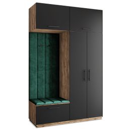 GARDEROBENSCHRANK REMA 150/240/60 cm Modern Garderobe-Set Eiche Lefkas