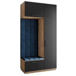GARDEROBENSCHRANK REMA 120/240/60 cm Modern Garderobe-Set Eiche Wotan