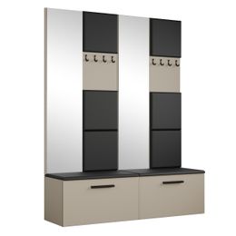 GARDEROBENSCHRANK MODULO 161,2/204/40 cm Modern Garderobe-Set Kaschmir