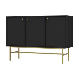 KOMMODE TORINO 125/86/41 cm mit 3 T&uuml;ren Graphitfarben