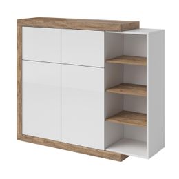 HIGHBOARD SINFONIA 150/128/40 cm mit 2 T&uuml;ren Eichefarben