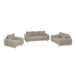 SITZGARNITUR 3+2+1 Henrik Beige Boucle