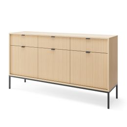 SIDEBOARD STELLARE 154x39x83 cm mit 3 Schubladen und 3 T&uuml;ren Eichefarben