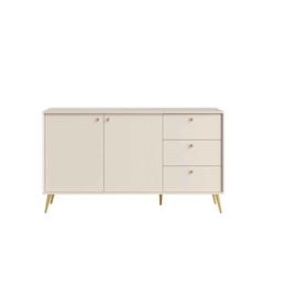 KOMMODE SFERA 156,2/89,2/40,5cm mit 3 Schubladen 2 T&uuml;ren Beige