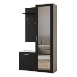 GARDEROBENSCHRANK VENTO 100/180,5/35 cm Modern Garderobe-Set Wei&szlig;