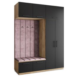 GARDEROBENSCHRANK REMA 180/240/60 cm Modern Garderobe-Set Eiche Wotan