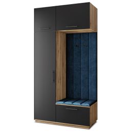 GARDEROBENSCHRANK REMA 120/240/60 cm Modern Garderobe-Set Eiche Wotan