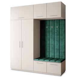 GARDEROBENSCHRANK REMA 200/240/60 cm Modern Garderobe-Set Kaschmir