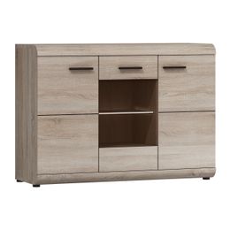 KOMMODE LEGAME 120/87/42 cm mit 3 T&uuml;ren Sonoma Eiche
