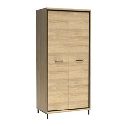 DREHT&Uuml;RENSCHRANK SYNDRA 92,2/197/58,5 cm 2-t&uuml;rig Eichefarben