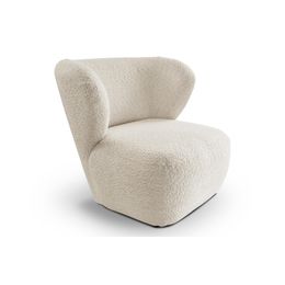 SESSEL LUSSO, Modern Polstersessel Loungesessel, Bucle-Stoff Beige