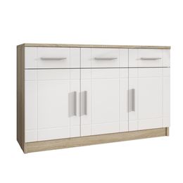 KOMMODE PERUGIA 103/70/37 cm mit 3 Schubladen 3 T&uuml;ren Sonoma Eiche