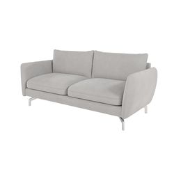 3-SITZER-SOFA Elou Silber Microfaser