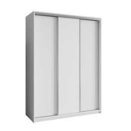 SCHWEBET&Uuml;RENSCHRANK NISSE 150/205/60 cm 3-t&uuml;rig Wei&szlig;