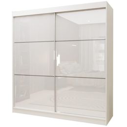 SCHWEBET&Uuml;RENSCHRANK VITALE 200/216/61 cm 2-t&uuml;rig Wei&szlig;