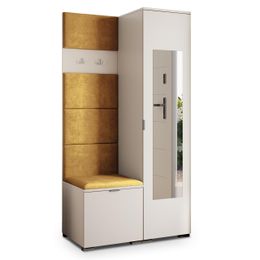 GARDEROBENSCHRANK VIRA 95/181/51 cm Modern Garderobe-Set Kaschmir