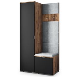 GARDEROBENSCHRANK LORI 95/181/51 cm Modern Eichefarben