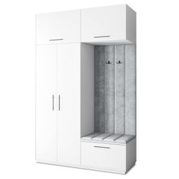 GARDEROBENSCHRANK REMA 150/240/60 cm Modern Wei&szlig;