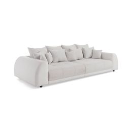 BIGSOFA Elementa Wei&szlig; und Creme Kunstleder/Strukturstoff