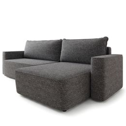 ECKSOFA BELARO BL Grau Chenille mit Schlaffunktion