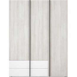 DREHT&Uuml;RENSCHRANK BERGAMO 150/195/50cm 3-t&uuml;rig Eichefarben